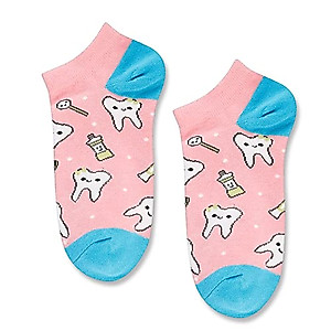 Zmart Dental Socks For Women Tooth Socks Teeth Socks Dentist Socks, Teeth Gifts Dental Assistant Appreciation Gifts Dentist Gifts Tooth Gifts Dental Hygiene Gifts
