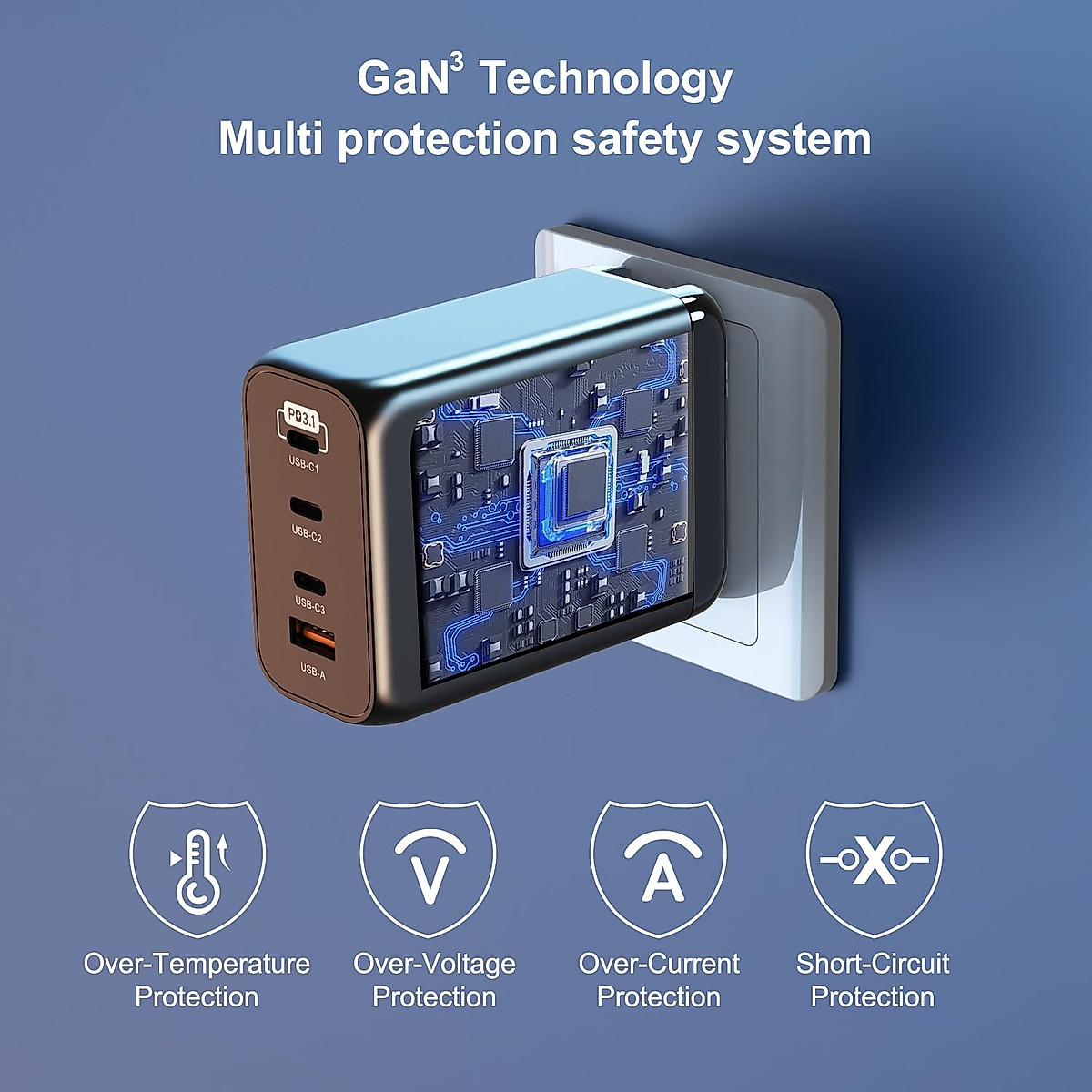 Aftertop 240W USB C Charger, GaN PD3.1 140W PPS45W QC60W Super Fast Charging Station for MacBook Pro 16'' M1/M2, iPad Pro, iPhone 15 14 Plus 13 Pro Max, Galaxy S23/S22, Steam Deck and More
