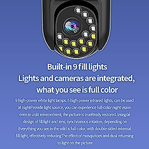 VSVABEFV PTZ WiFi Security Camera Outdoor, 1080P Home WiFi IP Camera, HD Wireless Surveillance Camera, Waterproof Two Way Audio Motion Detection Clear Night Vision Surveillance Cam