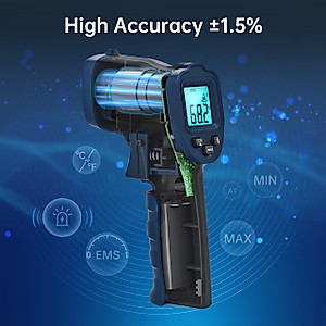 ERICKHILL EMF Meter RT-100 and Infrared Thermometer Rook400 and Meat Thermometer