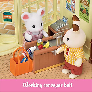 Calico Critters Grocery Market - Shop, Play, and Let Creativity Bloom!, Cream & Brown