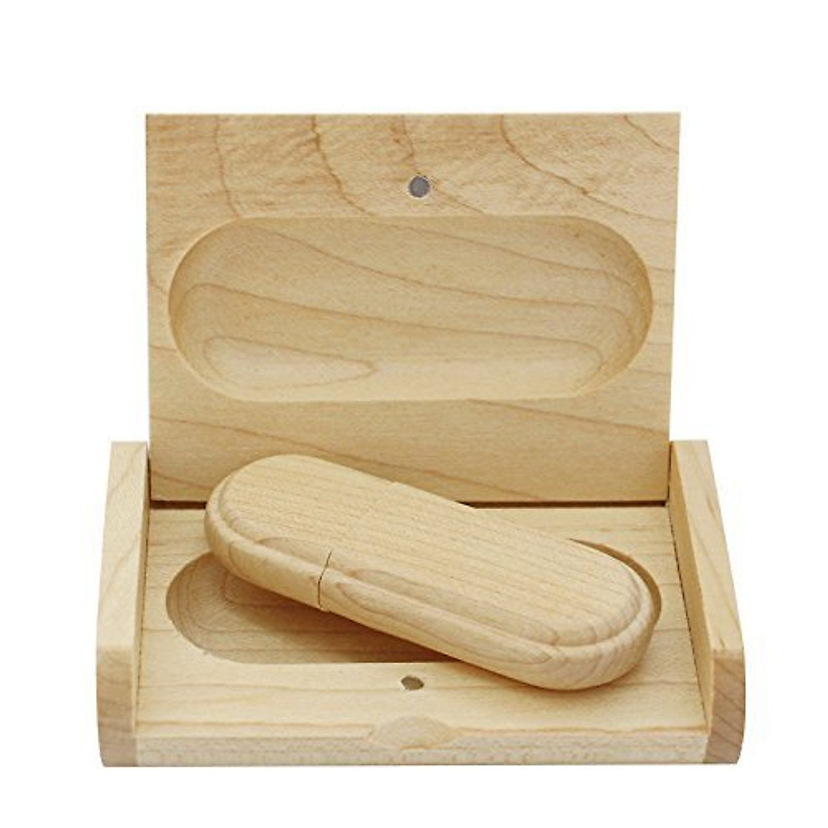 10PCS Maple Wood 2.0/3.0 USB Flash Drive with Wooden Box（Free Laser Engraving Logo） (2.0/16GB)