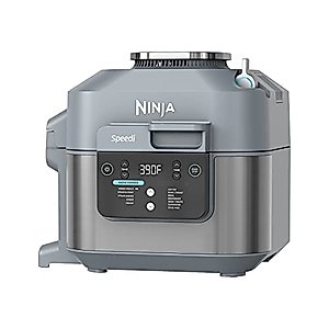 Ninja SF301 Speedi Rapid Cooker & Air Fryer, 6-Quart Capacity, 12-in-1 Functions to Steam, Bake, Roast, Sear, Sauté, Slow Cook, Sous Vide & More, 15-Minute Speedi Meals All In One Pot, Sea Salt Gray