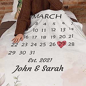 Personalized Wedding Gifts for Bride and Groom, Wedding Blanket Throw, Wedding Gifts for Couple, Bride Gifts, Bride to Be Present, Couples Blanket Personalized, Bridal Shower Gift (D4-50"x60"-Fleece)