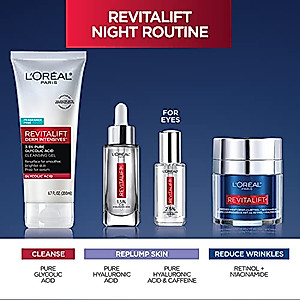 L'Oreal Paris Revitalift Pressed Night Cream, Retinol + Niacinamide, Visibly Reduces Wrinkles & Deeply Moisturizes, Fragrance Free, 1.7 oz + Serum Sample