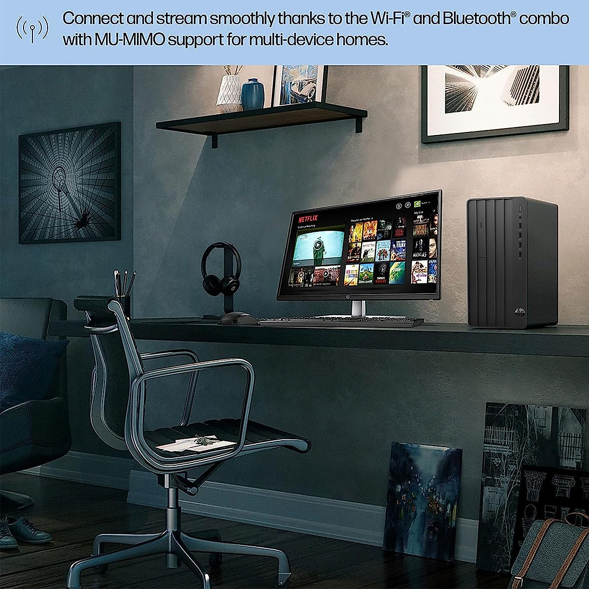 HP Pro Tower 290 G9 Desktop Computer, 12th Gen Intel 4-Core Processor (Intel Core i3-12100), 16GB RAM, 256GB NVMe SSD + 1TB 7200RPM HDD, 2-Monitor Support, HDMI, VGA, DVD-RW, Wi-Fi, Windows 11 Pro