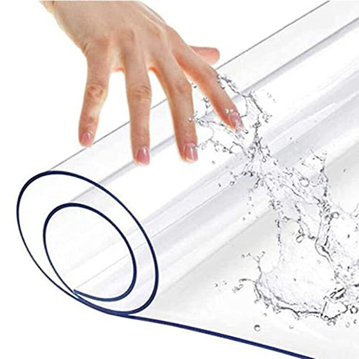 Clear PVC Desk Chair Mat 1.5mm Chair Mat Office Chair Mat, Chair Mat for Floor Protection,Non-Slip Office Chair Mat Desk Pads Mat,Transparent Waterproof Chair Mat for Hardwood Floor Carpet,65/85/105/