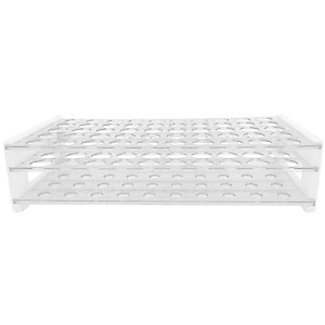 Plastic Test Tube Rack for 12/13 mm Tubes, Hole Diameter is 13.6mm, Holds 50, Detachable, Karter Scientific 208V2 (Pack of 1)