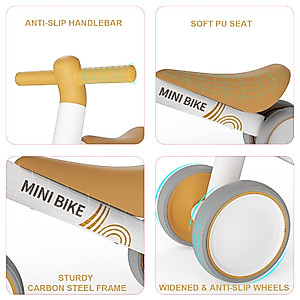 67i Baby Balance Bike for 1 Year Old Boys Girls 12-24 Month Toddler Balance Bike Toddler First Bike 1 Year Old Toddler Bicycle Toy for Boys & Girls (Pink)