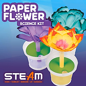 Crayola Paper Flower Science Kit, Color Changing Flowers, Gift for Kids Ages 7, 8, 9, 10