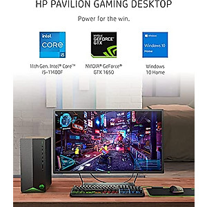 HP Pavilion Gaming Desktop TG01-1183w, Intel Core i5-10400F Processor up to 4.3 GHz, 8GB Memory, 256GB SSD, NVIDIA GeForce RTX 3060 Graphics Card(12 GB GDDR6) with Mousepad