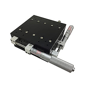 Precision XY Linear Stage, MPositioning T125XY-50L Manual XY Translation Stage 50 mm Travel in 2-Axis 125 x 125 mm Platform Table