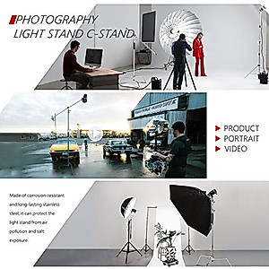 Neewer 10 Feet/3 Meters C-Stand Light Stand with 4 Feet/1.2 Meters Extension Boom Arm, 2 Pieces Grip Head and Carry Bag for Photography Studio Video Reflector, Umbrella, Monolight, etc (Basic Version)
