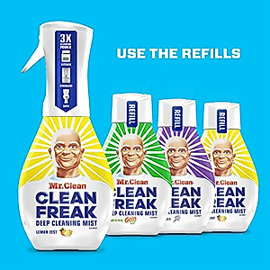 Mr. Clean All Purpose Cleaner, Clean Freak Mist for Bathroom & Kitchen Cleaner, Lavender & Lemon Scent, 3 Count (16 fl oz each)