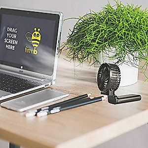 Handheld Fan Portable Rechargeable Fan Neck Hanging Fan Desktop USB Fan for Cooling And Heatstroke prevention (Led Power Display)