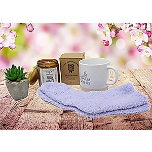 Thinking of you Get well soon gift for women | Care Package gift basket, variety box, after surgery recovery, feel better encouragement female mug, socks & Candle plant | Friend, Mom, girlfriend