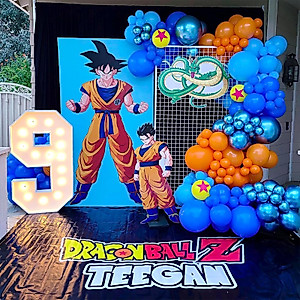 NISOCY 124Pcs Blue Balloons Garland Arch Kit, 18In 12In 10In 5In Baby Light Blue Royal Blue Metallic Blue Balloons for Baby Shower Birthday Baseball Nautical 4th of July Independence Party Decorations