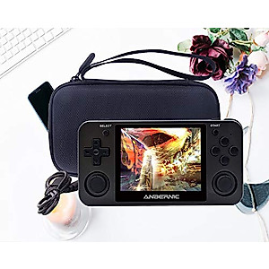 WERJIA Hard Carrying Case for RG351MP/RG350M/ RG350P/RG350 Handheld Retro Game Storage Suitcase (Black)