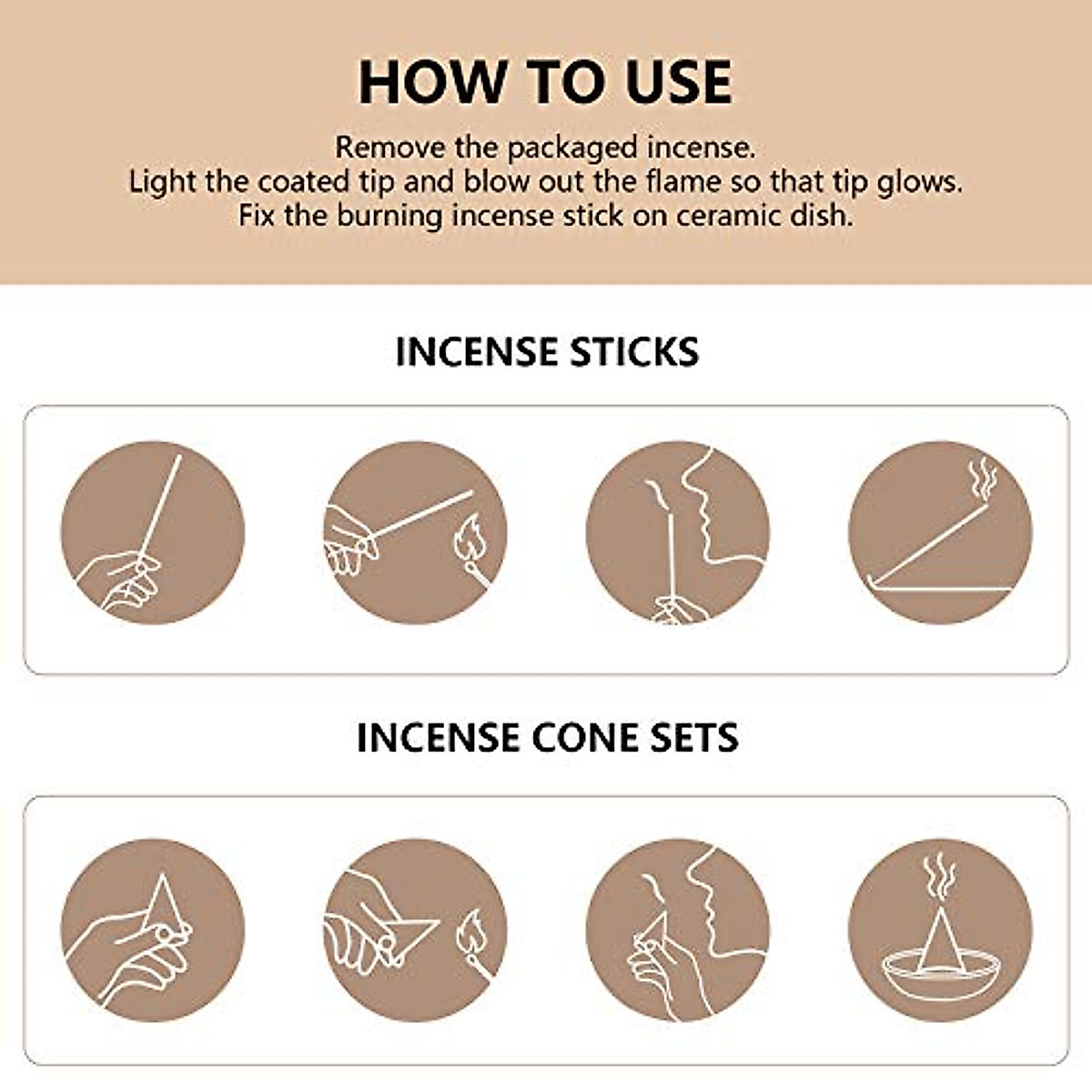 Incense Cones, Scented Incense Sticks, Incense Sticks with Incense Cones Gift Set, Incense, Incense Sticks, Incense Sticks Variety Pack, Incense Sticks Gift Set