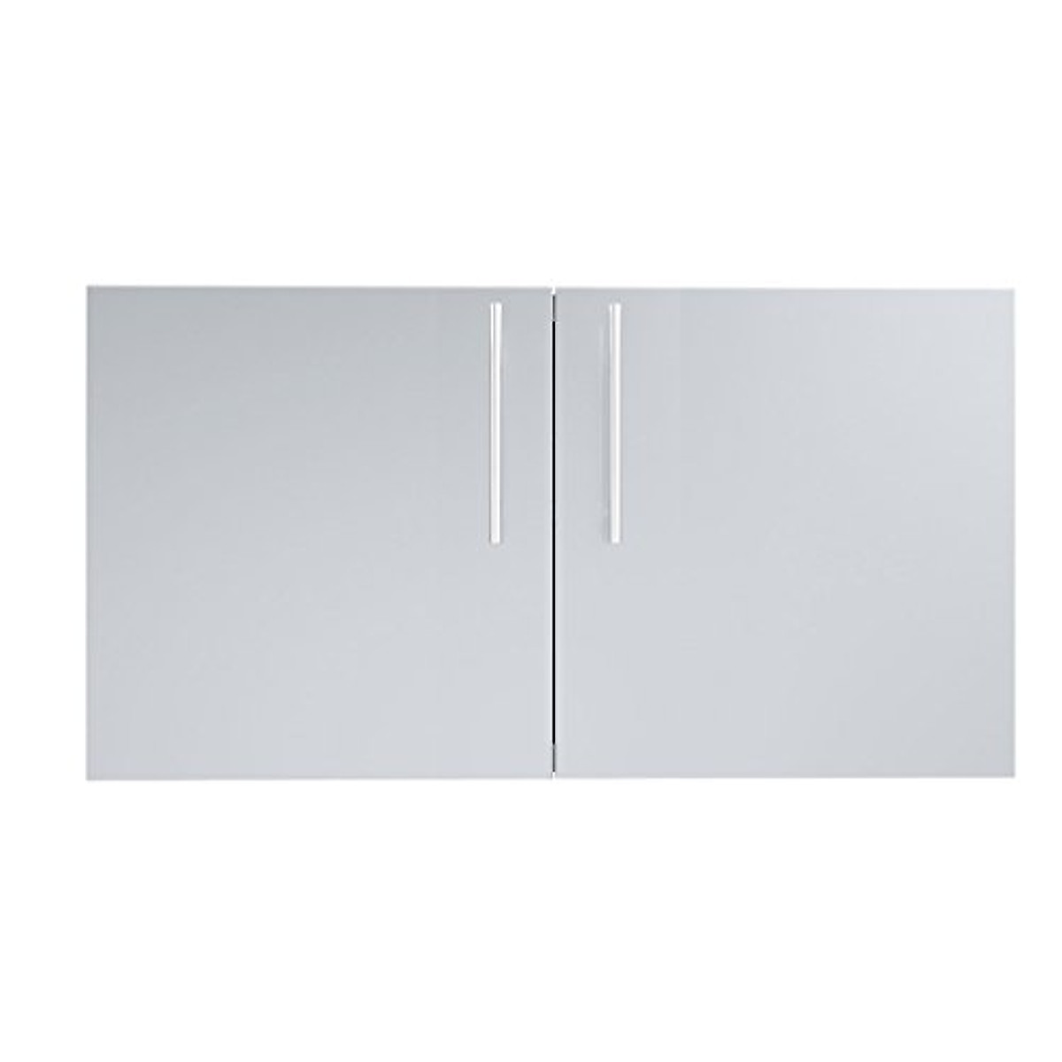 SUNSTONE DE-DD42 Designer Series Raised Style Double Door with Shelves, 42", Stainless Steel