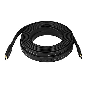 Monoprice Commercial Series Flat High Speed HDMI Cable, 4K @ 24Hz, 10.2Gbps, 24AWG, CL2, 3ft, Black