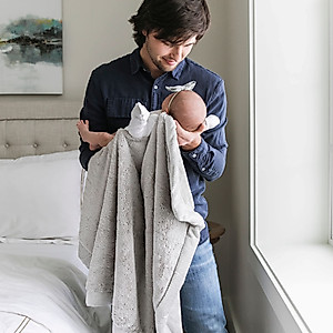 Saranoni Receiving Blankets for Babies Super Soft Boutique Quality Lush Luxury Baby Blanket (Feather, Receiving Blanket 40" x 30")