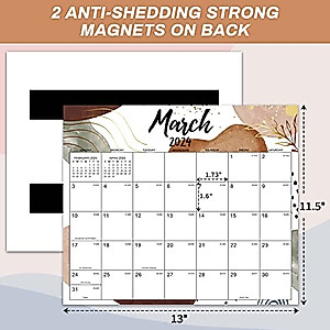 Magnetic Calendar 2023-2024 - Jul 2023 - Dec 2024, Magnetic Fridge Calendar 2023-2024,13" × 11.5", 18 Monthly Calendar 2023-2024, Magnetic Calendar for Fridge, Tear-off Pad, Perfect for Easy Planning