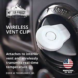 Mr. Freeze Car Air Conditioner Synthetic R134A Refrigerant, AC Recharge Kit with Hose and Wireless Digital Temperature Sensor, 14 Oz