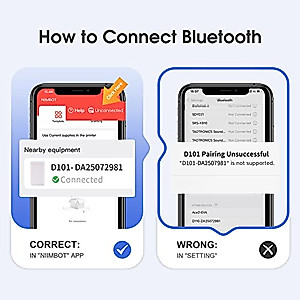 NIIMBOT D101 Label Maker, Handheld Thermal Label Printer with Tape, Easy to Print 0.5 to 1 Inch Width Inkless Label Maker for School Name, Cable Labels, Business Price Tags, Home Storage