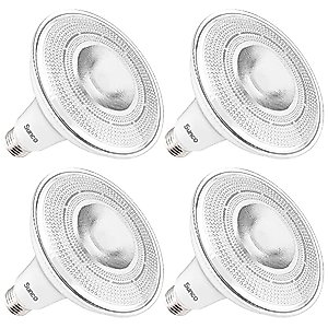Sunco Outdoor LED Flood Light, Waterproof PAR38 LED Bulb, Dusk to Dawn, 120W Equivalent 15W, Exterior, Wet-Rated, 5000K Daylight 1250 LM, E26 Base, UL 4 Pack