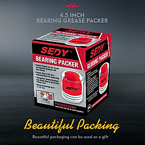 Premium Bearing Packer Kit - Effortlessly Flushes Old Grease and Repacks Wheel Bearings - Compatible with