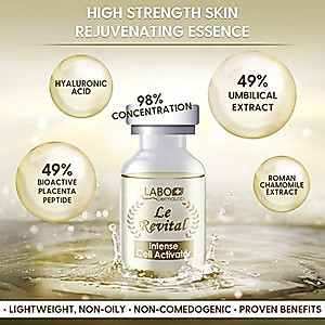 Le Revital 98% Concentrated Nano Placenta Extract, Umbilical Extract & Sodium Hyaluronate Anti-Aging Serum from Japan – Skin Rejuvenate Essence - Reduce Wrinkles, Dark Spot + Hydration – Non-greasy