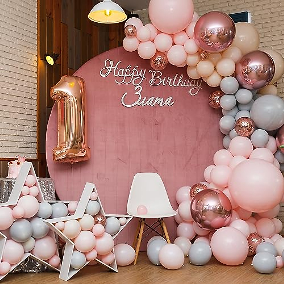 RUBFAC Pastel Grey Balloons, 146pcs Different Sizes Pack of 36 18 12 10 5 Inch for Balloon Garland or Balloon Arch as Graduation Wedding Birthday Baby Shower Anniversary Party Decorations