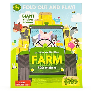 Farm - 500 Stickers and Puzzle Activities: Fold Out and Play! (John Deere: Children's Interactive Fold Out and Play Puzzle Activity Book)