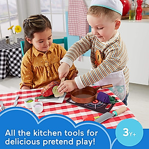 Fisher-Price Head Chef Set, pretend kitchen cooking play set for preschool kids ages 3 years and up