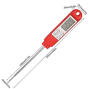 Probe Type Digital Instant Read Meat Thermometer, Waterproof Kitchen Food Cooking Thermometer with Backlight LCD, for BBQ Smoker Kitchen Grill Turkey Candy Milk Water