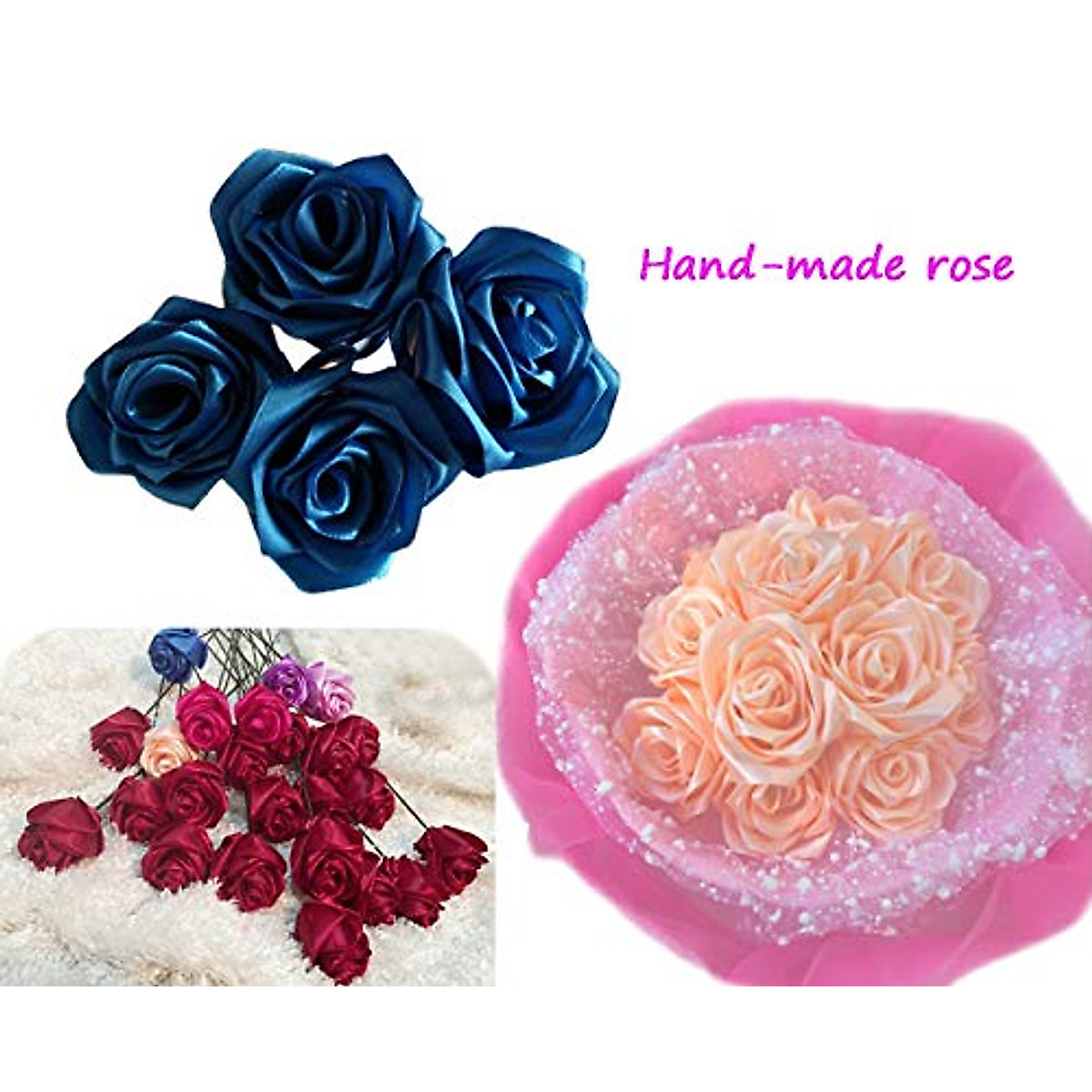 ATRBB 25 Yards 2 inches Wide Satin Ribbon Perfect for Wedding,Handmade Bows and Gift Wrapping (Navy)