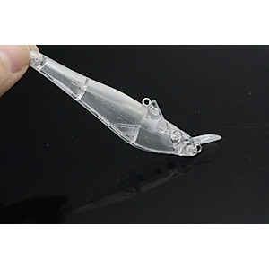 10PCS Unpainted topwater Minnow Fishing Lure 10.1cm 9g Crankbait Artificial Hard Bait Carp Pike Bass Wobblers Deep Diving Fishing jerkbait 8201 Free Eye