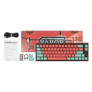 Leopold x MK FC660MBT Vapor 65% Double Shot PBT Wireless/Bluetooth Mechanical Keyboard (Cherry MX Brown)