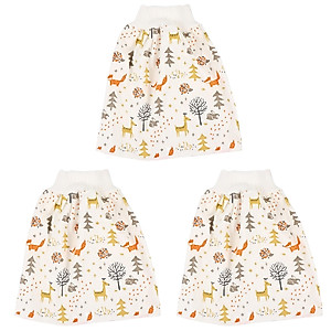 Diaper Skirt Diaper Skirt for Bed Wetting Training Pants Cloth Diaper Skirts Cotton Diaper Shorts for Baby Boy Girl Night Time Potty Training 3pcs Potty Training Pants