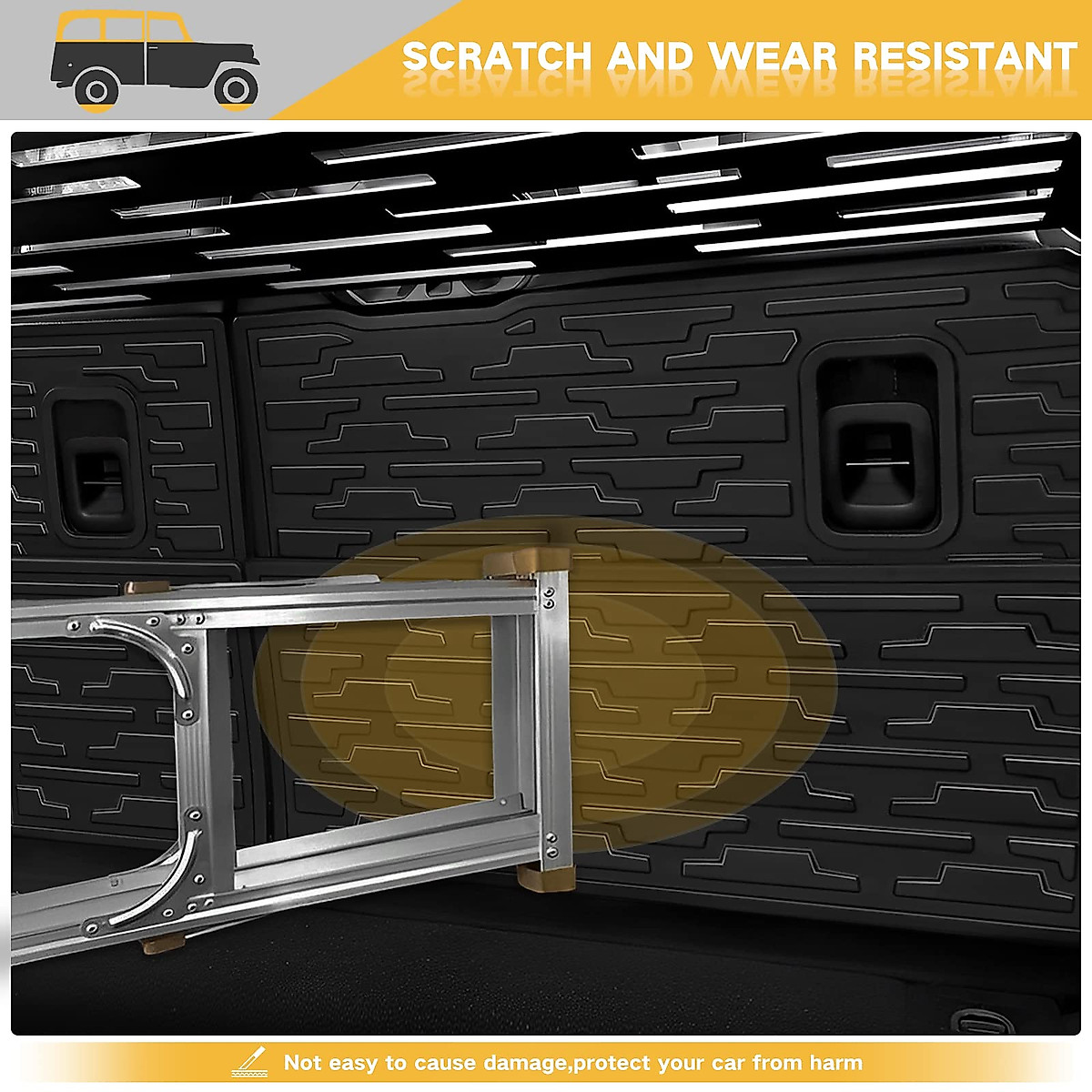 Utiiy Seat Back Cover Fit for 2018-2024 Jeep Wrangler JL Unlimited 4X4 Rear Cargo Mat with Subwoofer Seat Back Protector Backrest Mat Cover for Jeep Wrangler JL 4 Door Accessories(Backrest Mats)