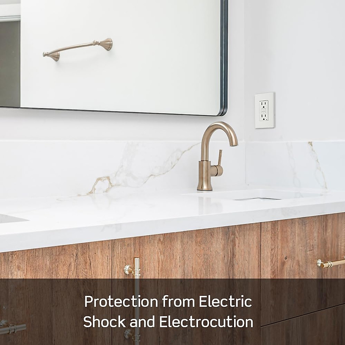 Leviton GFCI Outlet, 20 Amp, Self Test, Tamper-Resistant with LED Indicator Light, Protection from Electric Shock and Electrocution, GFTR2-W, White