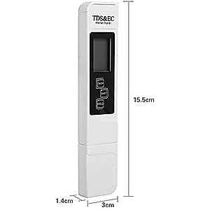 YUESFZ Precise Water Quality Tester, 3 in 1 Professional TDS Meter Portable LCD Digital TDS Conductivity Temperature Meter Water Quality Monitor Tester Practical Water Quality Detector