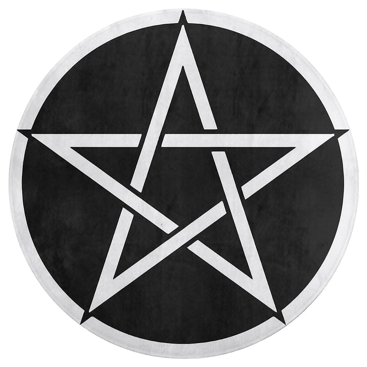 STHPOE Pentacle Witch Modern Pagan Wicca Witchcraft Ultra Soft Non-Slip Area Rugs Indoor Coral Velvet Floor Mat Short Flannel Carpet for Living Room Bedroom Dining Room, 24*24in