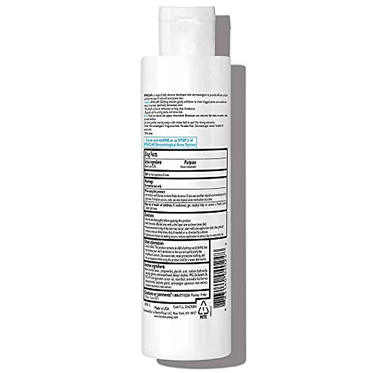 La Roche-Posay Effaclar Clarifying Solution Acne Toner with Salicylic Acid and Glycolic Acid, Pore Refining Oily Skin Toner, Gentle Exfoliant to Unclog Pores and Remove Dead Skin Cells