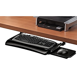Fellowes Office Suites Underdesk Keyboard Drawer, Black/Silver (9140305)
