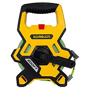 Komelon Contractor LT Tape Measure,Black,200 FT
