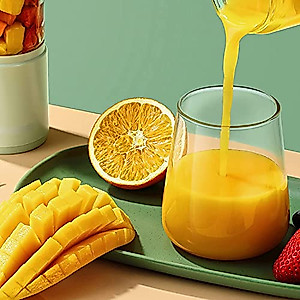 MXJCC Portable Blender, Travel Blender Cup Fruit Mixer Rechargeable with USB, Mini Blender for Fruit Juice, Milk Shakes, Blades