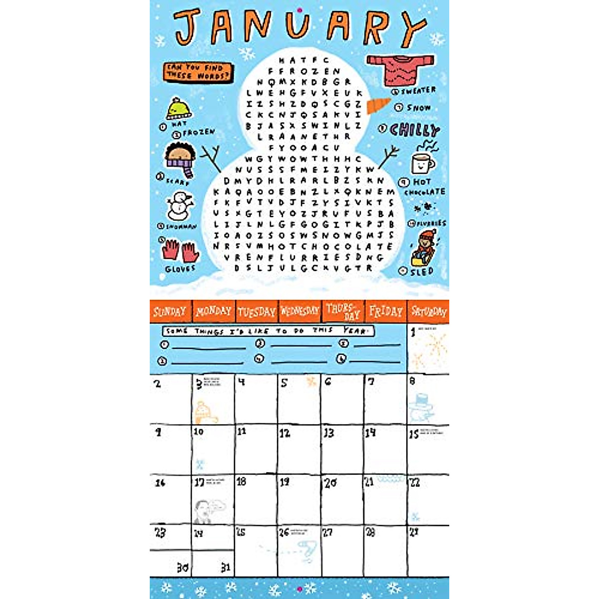 Kid's Awesome Activity Wall Calendar 2022: A year of pure fun, with no batteries included.