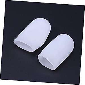 CLISPEED 12 PC Thumb Protector Silicone Mitts Silicone Finger Sleeves Support Finger Cap Finger Cots Protective Case Gel Gloves Toe Corn Protectors Toe Caps Toe Protector Extended Sleeve